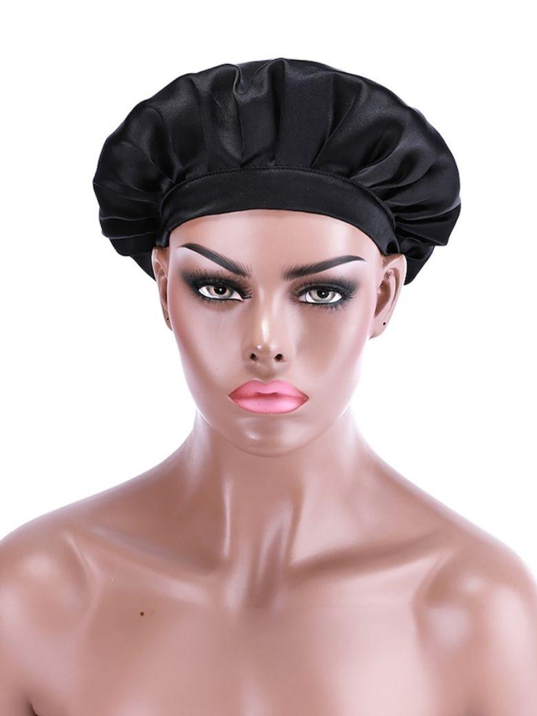 Nadula Women Night Sleep Hair Caps Silky Satin Adjust Head Cover Hat ...