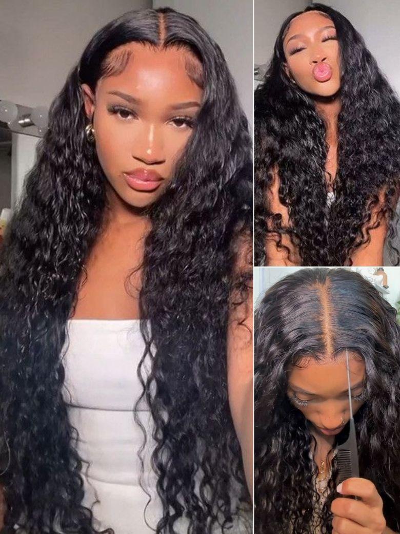 Nadula Flash Sale 6x4.5 And 7x5 Water Wave Put On And Go Human Hair Wig With Babyhair