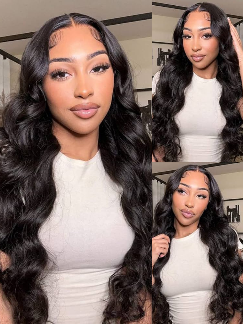 Nadula Flash Sale 6x4.5 Pre-cut Lace Body Wave Wig Put On and Go Human Hair Wigs 70% Off