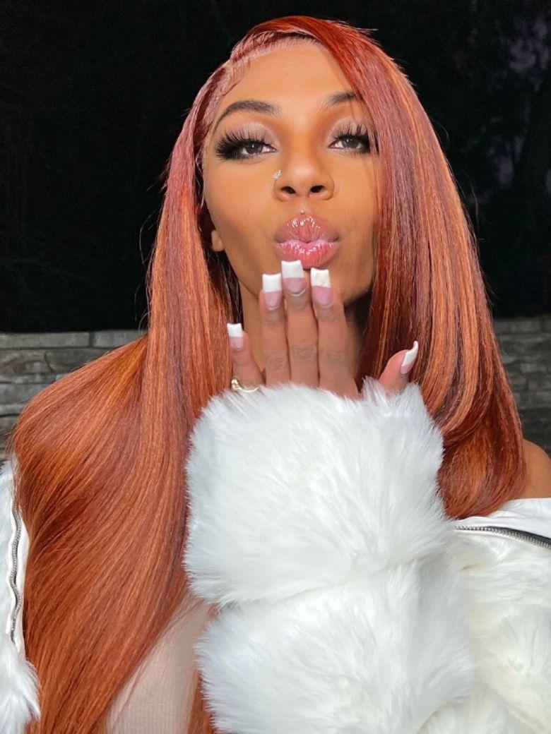 Nadula Flash Sale Mixed Ginger Highlights 4C Kinky Straight Lace ...