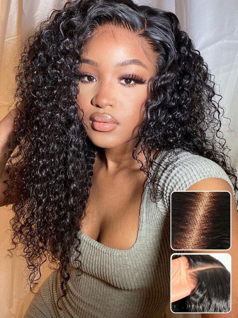 Nadula Flash Sale 7x5 And 13x4 Invisible Knots Water Wave Glueless Lace Front Wig Natural Hairline
