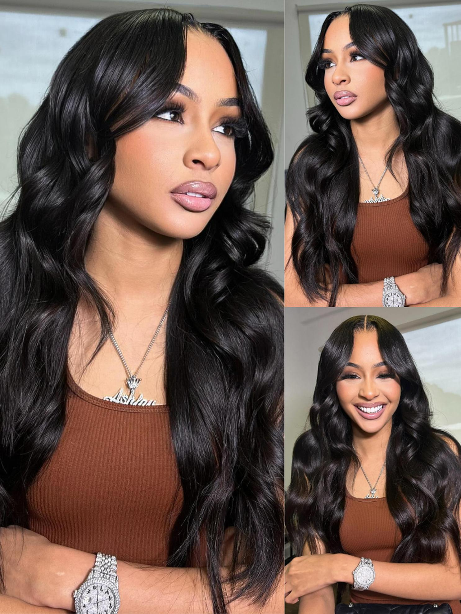 Nadula Flash Sale 6x4.5 Pre-cut Lace Body Wave Put On and Go Wig Invisible Knots