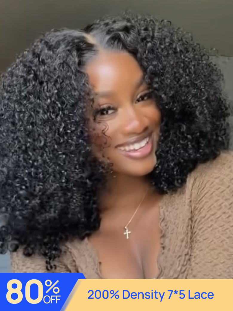 200% Density Bye Bye Knots | Nadula Flash Sale 7x5 Invisiable Lace Curly Bob Wigs With Baby Hair