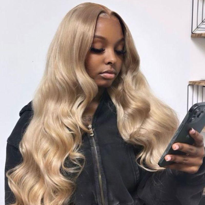 Nadula 613 Dark Blonde Layered Body Wave 13x4 Lace Front 200% Density ...